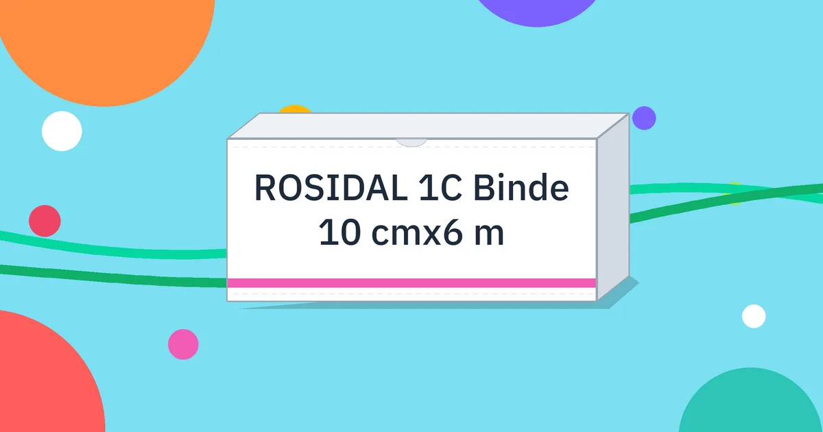 Symbolbild: Packung mit der Aufschrift ROSIDAL 1C Binde 10 cmx6 m (PZN 19225405) – Verfügbarkeit und Bezug in Apotheken in Frankfurt am Main