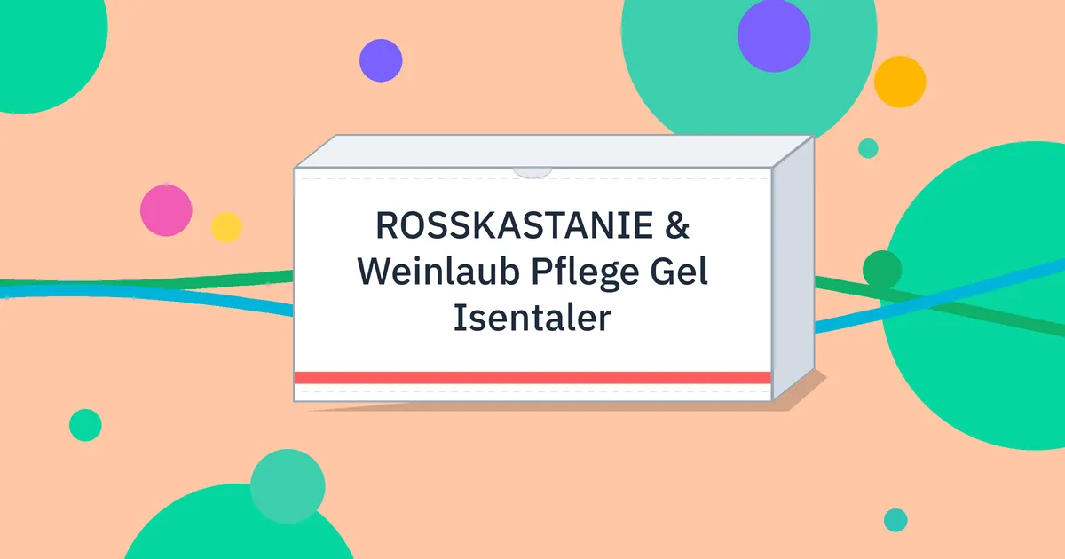 Symbolbild: Packung mit der Aufschrift ROSSKASTANIE & Weinlaub Pflege Gel Isentaler (PZN 13514580) – Verfügbarkeit und Bezug in Apotheken in Frankfurt am Main