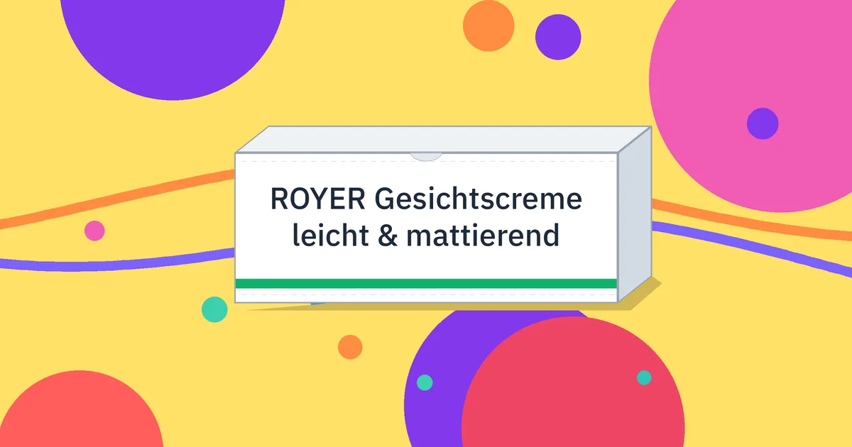 Symbolbild: Packung mit der Aufschrift ROYER Gesichtscreme leicht & mattierend (PZN 16512802) – Verfügbarkeit und Bezug in Apotheken in Frankfurt am Main