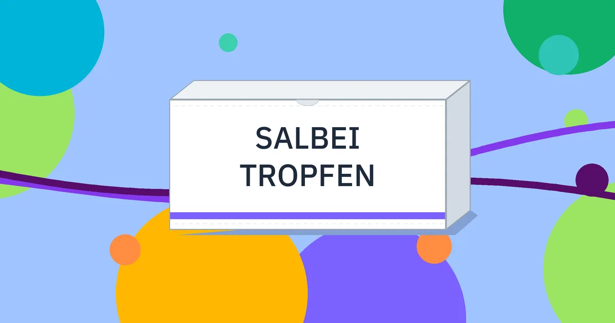Symbolbild: Packung mit der Aufschrift SALBEI TROPFEN (PZN 02765735) – Verfügbarkeit und Bezug in Apotheken in Frankfurt am Main