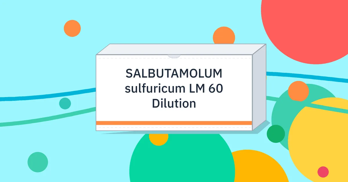 Symbolbild: Packung mit der Aufschrift SALBUTAMOLUM sulfuricum LM 60 Dilution (PZN 18272035) – Verfügbarkeit und Bezug in Apotheken in Frankfurt am Main