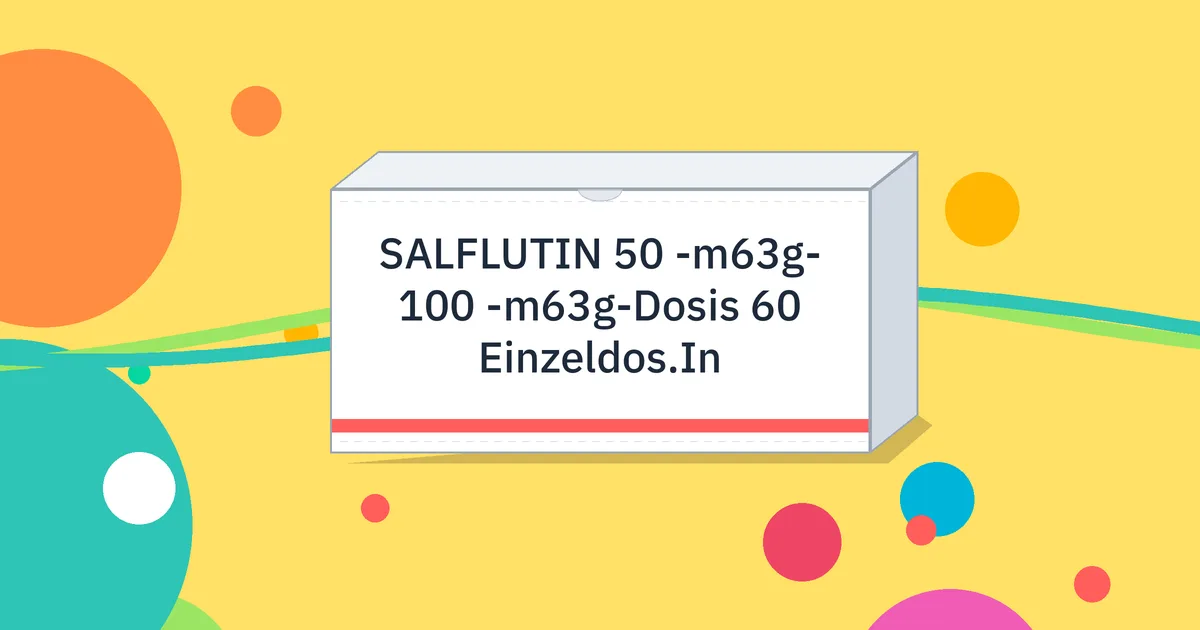 Symbolbild: Packung mit der Aufschrift SALFLUTIN 50 -m63g-100 -m63g-Dosis 60 Einzeldos.In (PZN 16505558) – Verfügbarkeit und Bezug in Apotheken in Frankfurt am Main