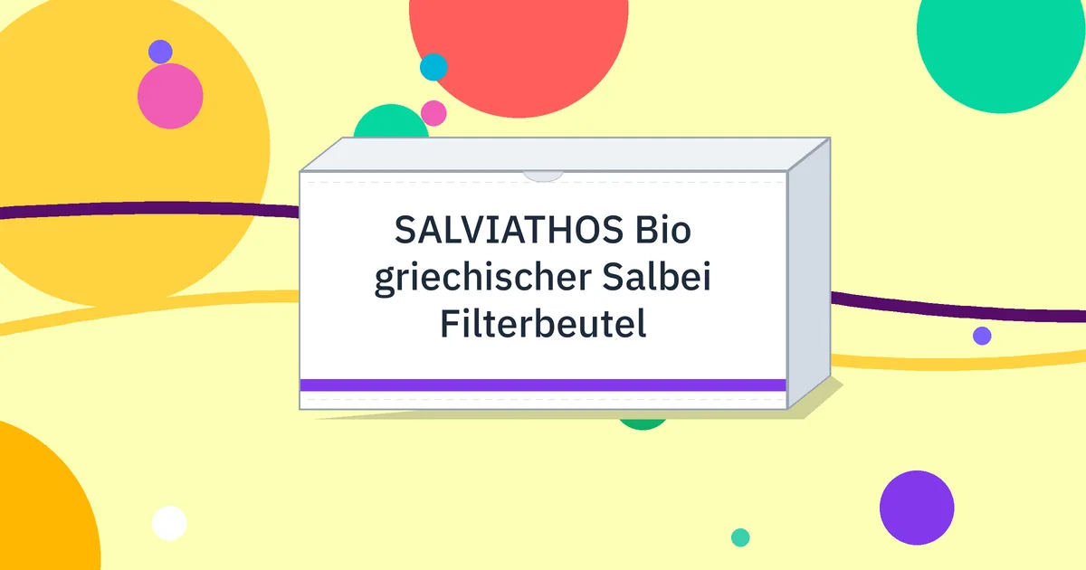 Symbolbild: Packung mit der Aufschrift SALVIATHOS Bio griechischer Salbei Filterbeutel (PZN 19151167) – Verfügbarkeit und Bezug in Apotheken in Frankfurt am Main
