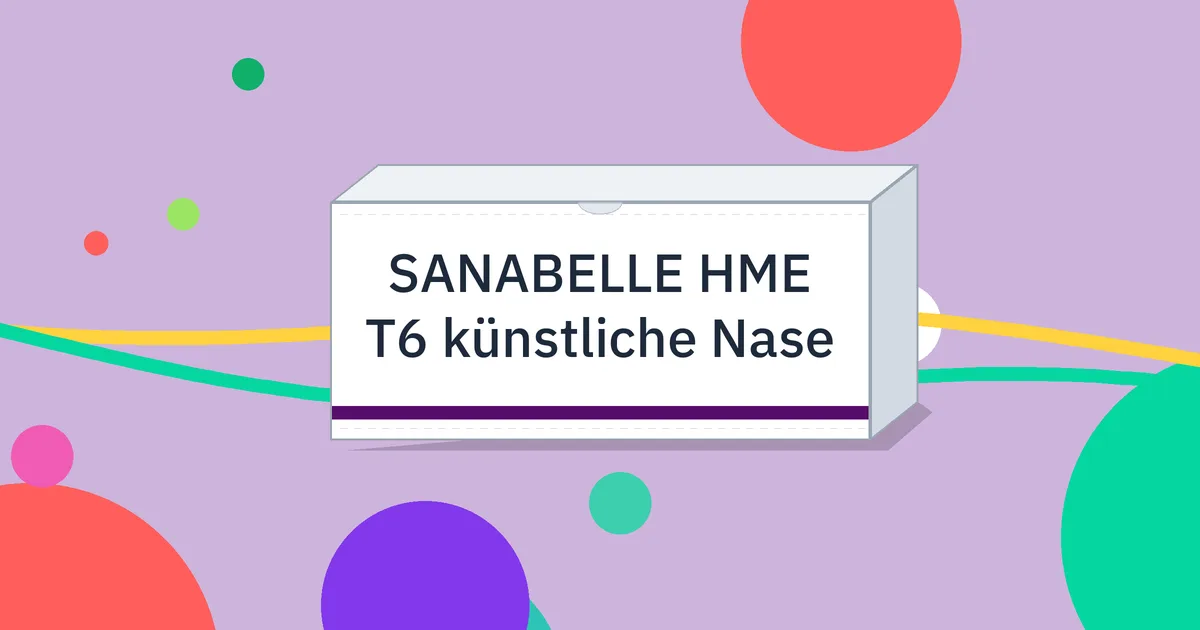 Symbolbild: Packung mit der Aufschrift SANABELLE HME T6 künstliche Nase (PZN 13920280) – Verfügbarkeit und Bezug in Apotheken in Frankfurt am Main