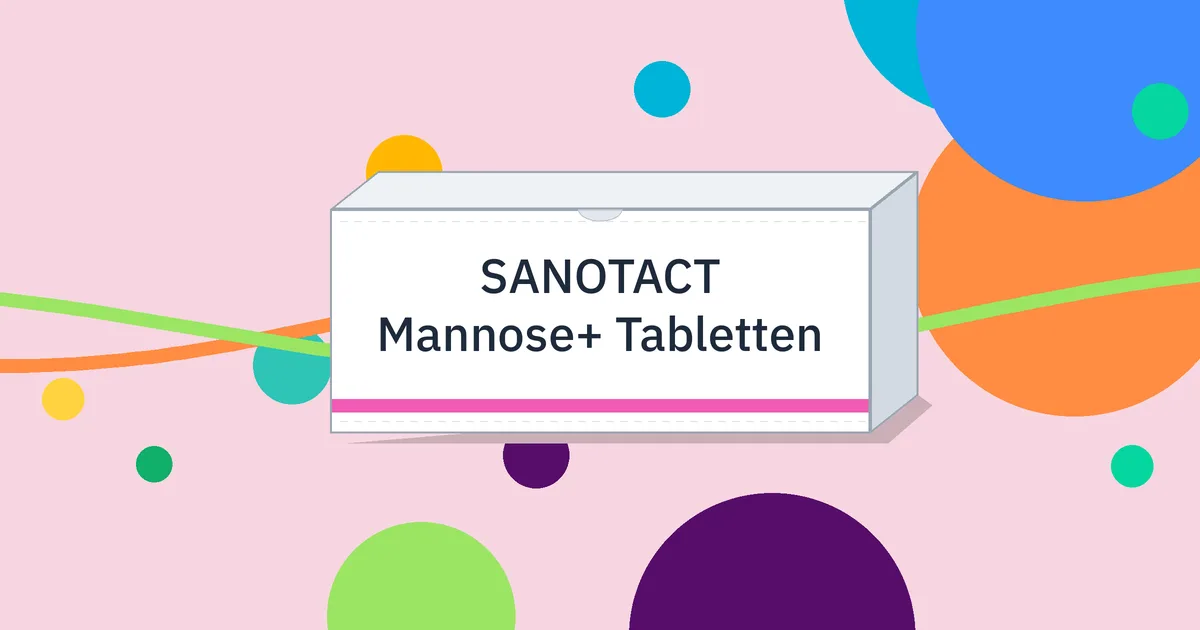 Symbolbild: Packung mit der Aufschrift SANOTACT Mannose+ Tabletten (PZN 17978655) – Verfügbarkeit und Bezug in Apotheken in Frankfurt am Main