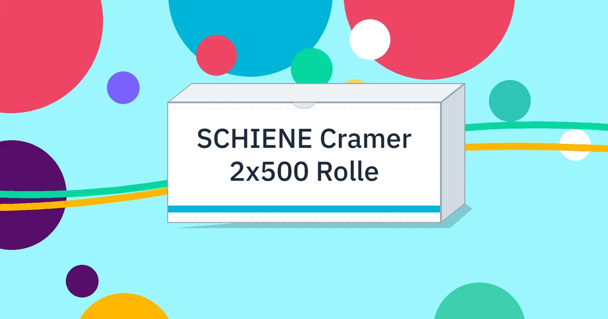 Symbolbild: Packung mit der Aufschrift SCHIENE Cramer 2x500 Rolle (PZN 04850178) – Verfügbarkeit und Bezug in Apotheken in Frankfurt am Main