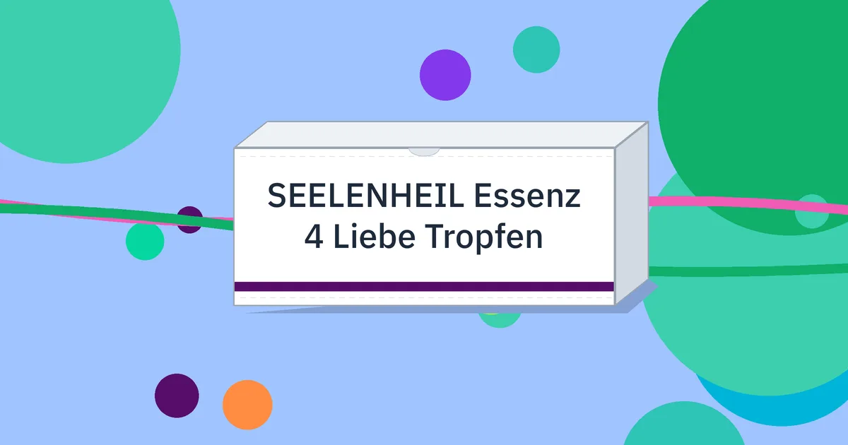 Symbolbild: Packung mit der Aufschrift SEELENHEIL Essenz 4 Liebe Tropfen (PZN 13358074) – Verfügbarkeit und Bezug in Apotheken in Frankfurt am Main