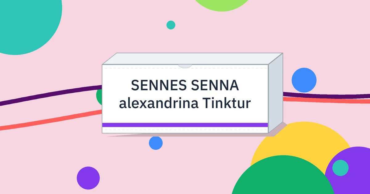 Symbolbild: Packung mit der Aufschrift SENNES SENNA alexandrina Tinktur (PZN 18217705) – Verfügbarkeit und Bezug in Apotheken in Frankfurt am Main
