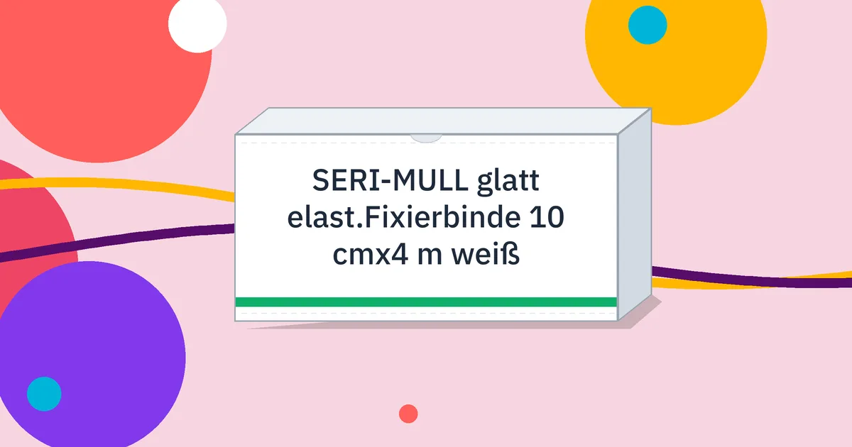 Symbolbild: Packung mit der Aufschrift SERI-MULL glatt elast.Fixierbinde 10 cmx4 m weiß (PZN 14444580) – Verfügbarkeit und Bezug in Apotheken in Frankfurt am Main