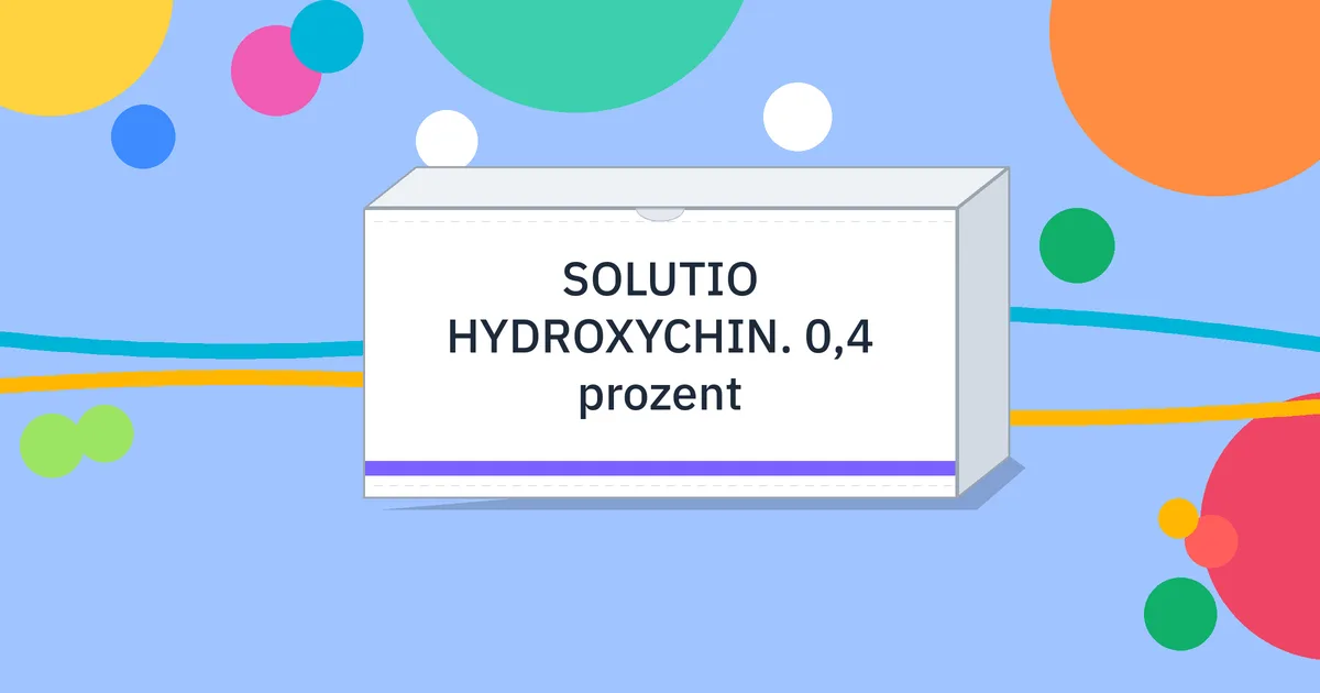 Symbolbild: Packung mit der Aufschrift SOLUTIO HYDROXYCHIN. 0,4 prozent (PZN 04323817) – Verfügbarkeit und Bezug in Apotheken in Frankfurt am Main