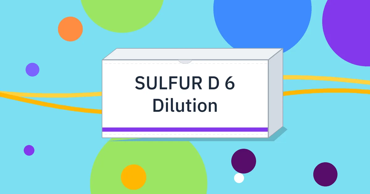 Symbolbild: Packung mit der Aufschrift SULFUR D 6 Dilution (PZN 02402636) – Verfügbarkeit und Bezug in Apotheken in Frankfurt am Main