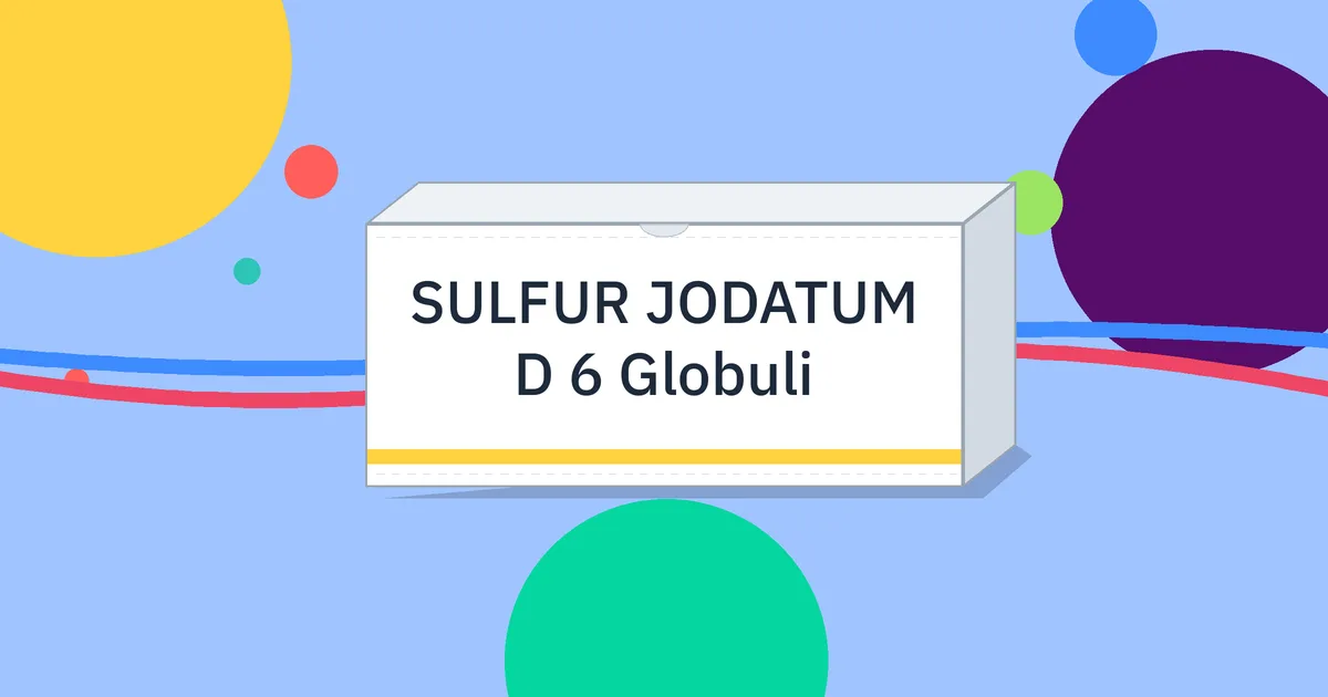 Symbolbild: Packung mit der Aufschrift SULFUR JODATUM D 6 Globuli (PZN 02106872) – Verfügbarkeit und Bezug in Apotheken in Frankfurt am Main