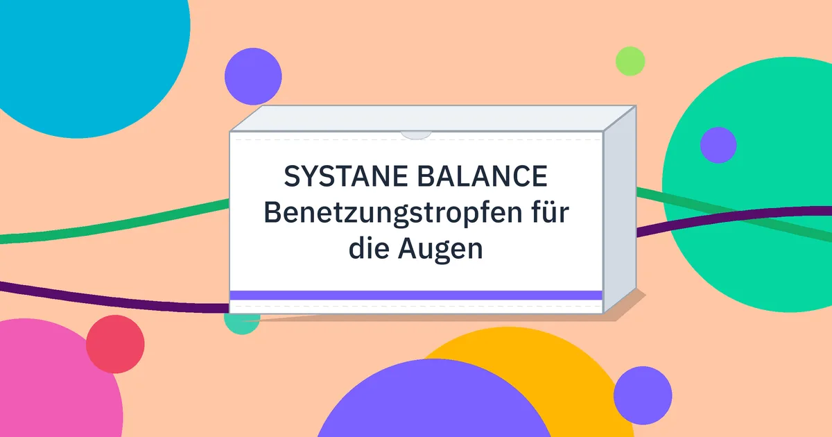 Symbolbild: Packung mit der Aufschrift SYSTANE BALANCE Benetzungstropfen für die Augen (PZN 07607538) – Verfügbarkeit und Bezug in Apotheken in Frankfurt am Main