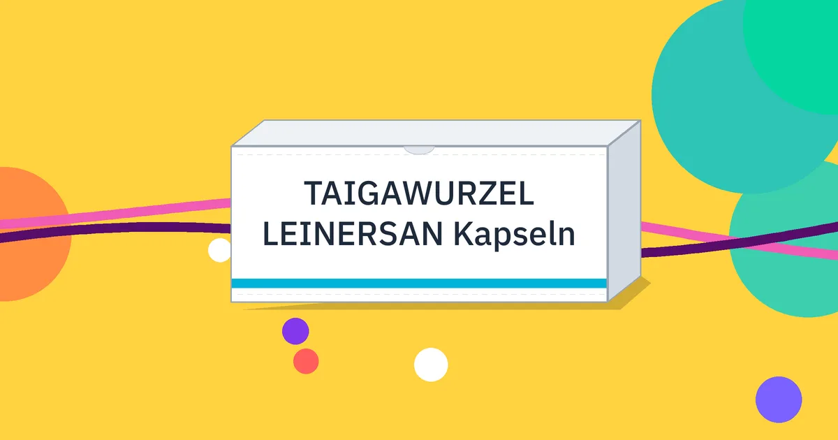 Symbolbild: Packung mit der Aufschrift TAIGAWURZEL LEINERSAN Kapseln (PZN 19765219) – Verfügbarkeit und Bezug in Apotheken in Frankfurt am Main