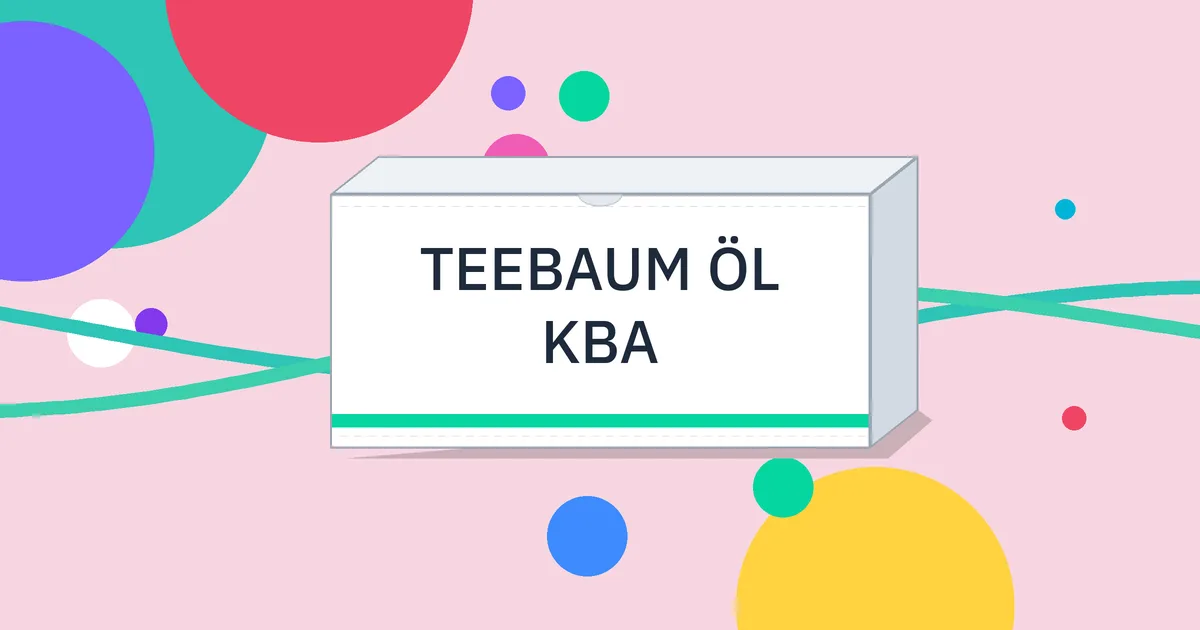 Symbolbild: Packung mit der Aufschrift TEEBAUM ÖL KBA (PZN 07379907) – Verfügbarkeit und Bezug in Apotheken in Frankfurt am Main