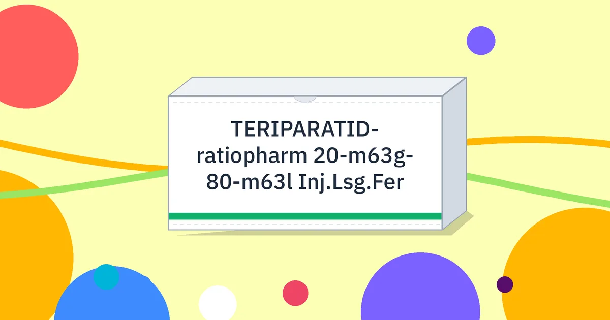 Symbolbild: Packung mit der Aufschrift TERIPARATID-ratiopharm 20-m63g-80-m63l Inj.Lsg.Fer (PZN 15319687) – Verfügbarkeit und Bezug in Apotheken in Frankfurt am Main