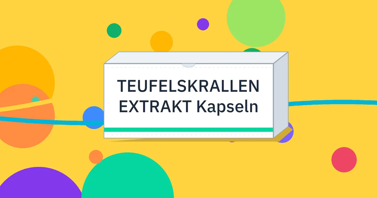 Symbolbild: Packung mit der Aufschrift TEUFELSKRALLEN EXTRAKT Kapseln (PZN 17240470) – Verfügbarkeit und Bezug in Apotheken in Frankfurt am Main