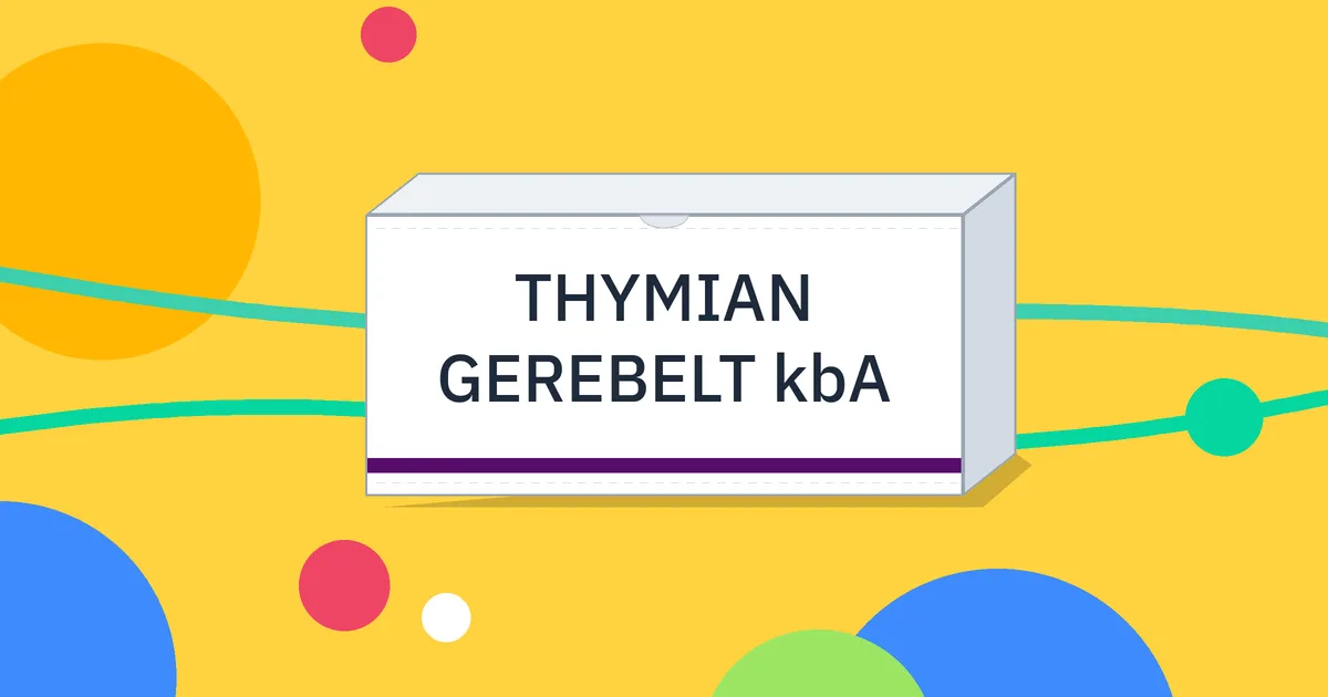 Symbolbild: Packung mit der Aufschrift THYMIAN GEREBELT kbA (PZN 05511219) – Verfügbarkeit und Bezug in Apotheken in Frankfurt am Main