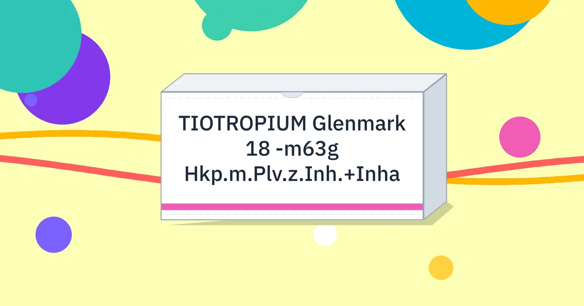 Symbolbild: Packung mit der Aufschrift TIOTROPIUM Glenmark 18 -m63g Hkp.m.Plv.z.Inh.+Inha (PZN 16912855) – Verfügbarkeit und Bezug in Apotheken in Frankfurt am Main
