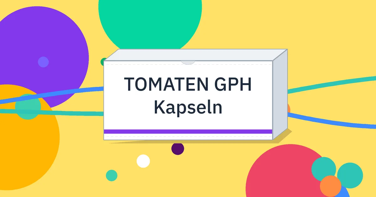 Symbolbild: Packung mit der Aufschrift TOMATEN GPH Kapseln (PZN 02885988) – Verfügbarkeit und Bezug in Apotheken in Frankfurt am Main