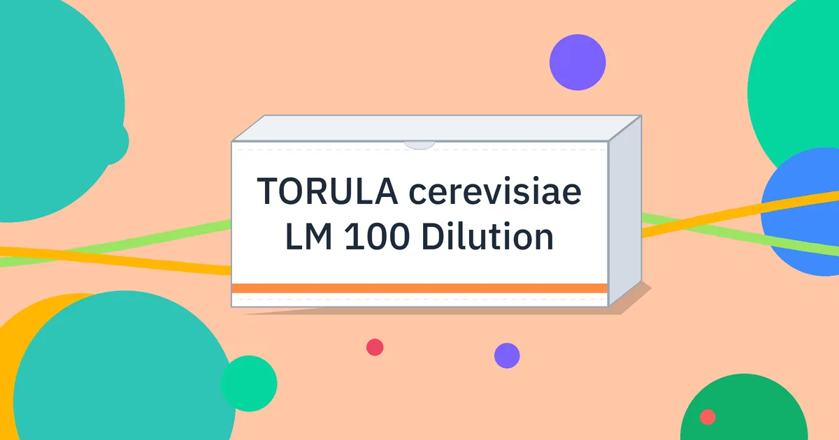 Symbolbild: Packung mit der Aufschrift TORULA cerevisiae LM 100 Dilution (PZN 13226013) – Verfügbarkeit und Bezug in Apotheken in Frankfurt am Main