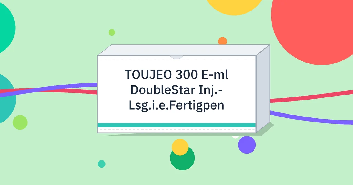 Symbolbild: Packung mit der Aufschrift TOUJEO 300 E-ml DoubleStar Inj.-Lsg.i.e.Fertigpen (PZN 16769889) – Verfügbarkeit und Bezug in Apotheken in Frankfurt am Main