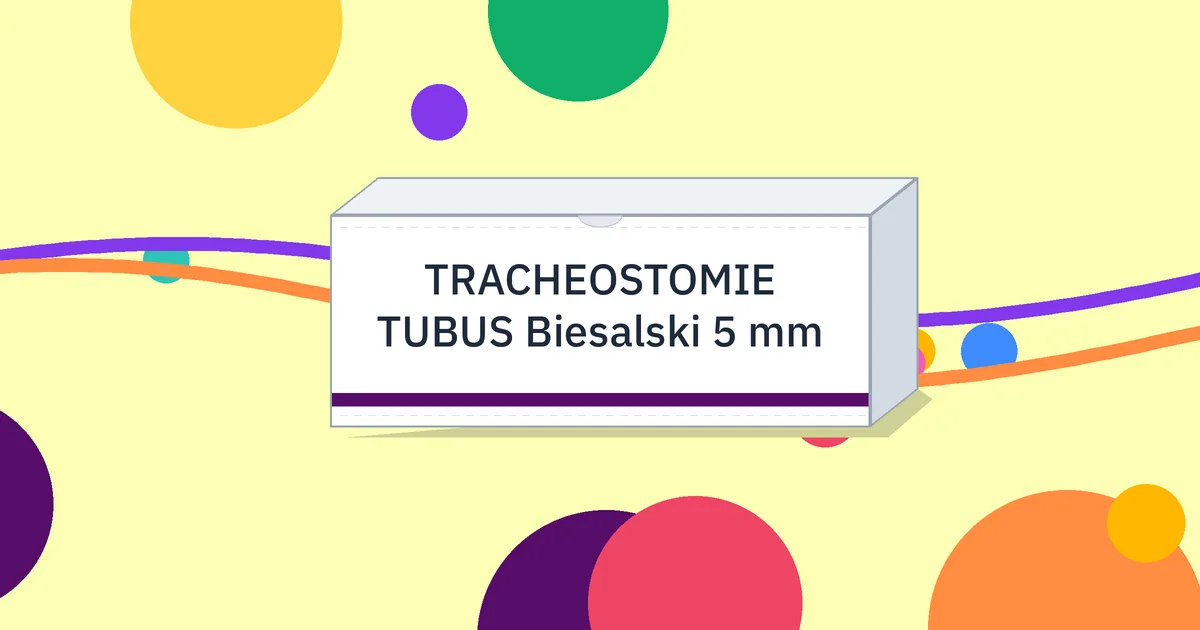 Symbolbild: Packung mit der Aufschrift TRACHEOSTOMIE TUBUS Biesalski 5 mm (PZN 16038482) – Verfügbarkeit und Bezug in Apotheken in Frankfurt am Main