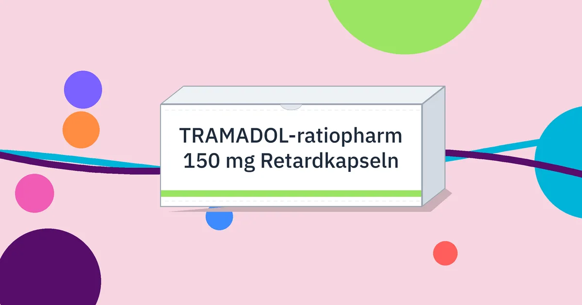 Symbolbild: Packung mit der Aufschrift TRAMADOL-ratiopharm 150 mg Retardkapseln (PZN 03931851) – Verfügbarkeit und Bezug in Apotheken in Frankfurt am Main