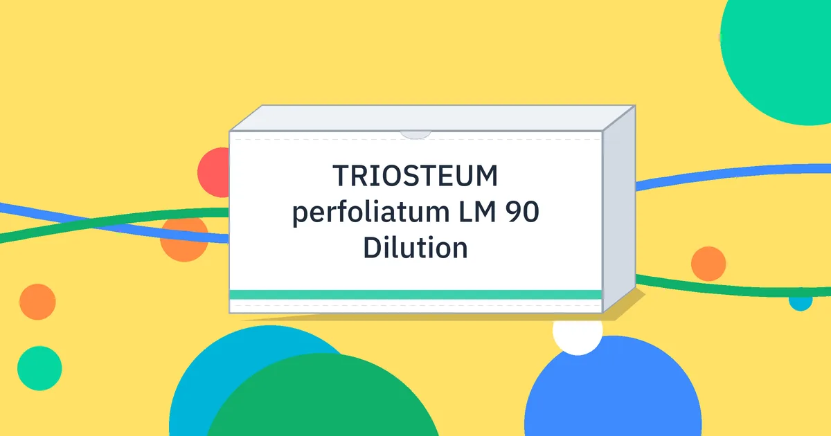 Symbolbild: Packung mit der Aufschrift TRIOSTEUM perfoliatum LM 90 Dilution (PZN 13227863) – Verfügbarkeit und Bezug in Apotheken in Frankfurt am Main