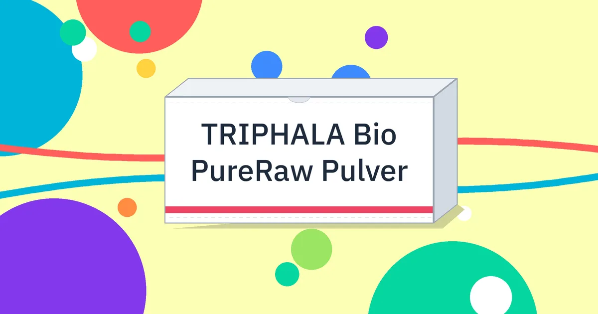 Symbolbild: Packung mit der Aufschrift TRIPHALA Bio PureRaw Pulver (PZN 16805964) – Verfügbarkeit und Bezug in Apotheken in Frankfurt am Main