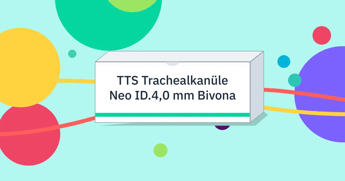 Symbolbild: Packung mit der Aufschrift TTS Trachealkanüle Neo ID.4,0 mm Bivona (PZN 02257051) – Verfügbarkeit und Bezug in Apotheken in Frankfurt am Main
