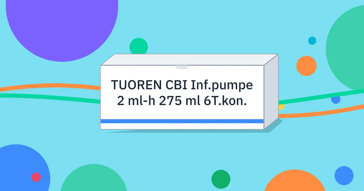 Symbolbild: Packung mit der Aufschrift TUOREN CBI Inf.pumpe 2 ml-h 275 ml 6T.kon. (PZN 17978075) – Verfügbarkeit und Bezug in Apotheken in Frankfurt am Main
