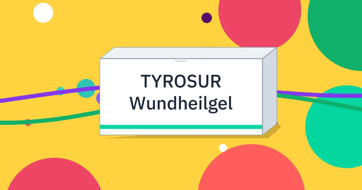 Symbolbild: Packung mit der Aufschrift TYROSUR Wundheilgel (PZN 12399929) – Verfügbarkeit und Bezug in Apotheken in Frankfurt am Main