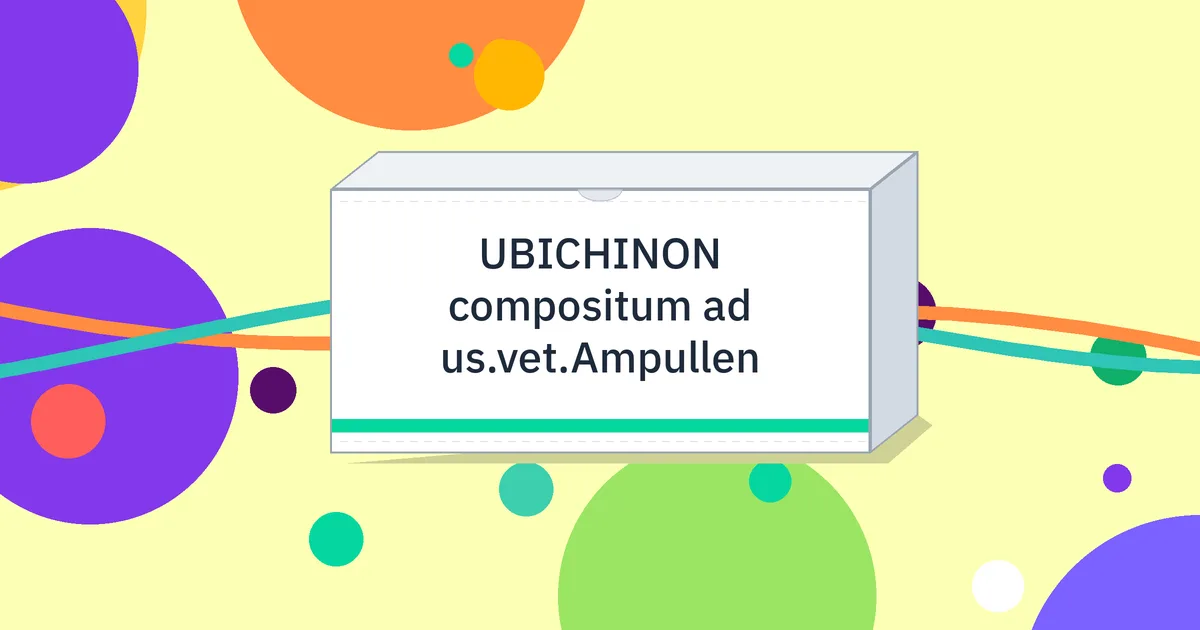 Symbolbild: Packung mit der Aufschrift UBICHINON compositum ad us.vet.Ampullen (PZN 15300363) – Verfügbarkeit und Bezug in Apotheken in Frankfurt am Main