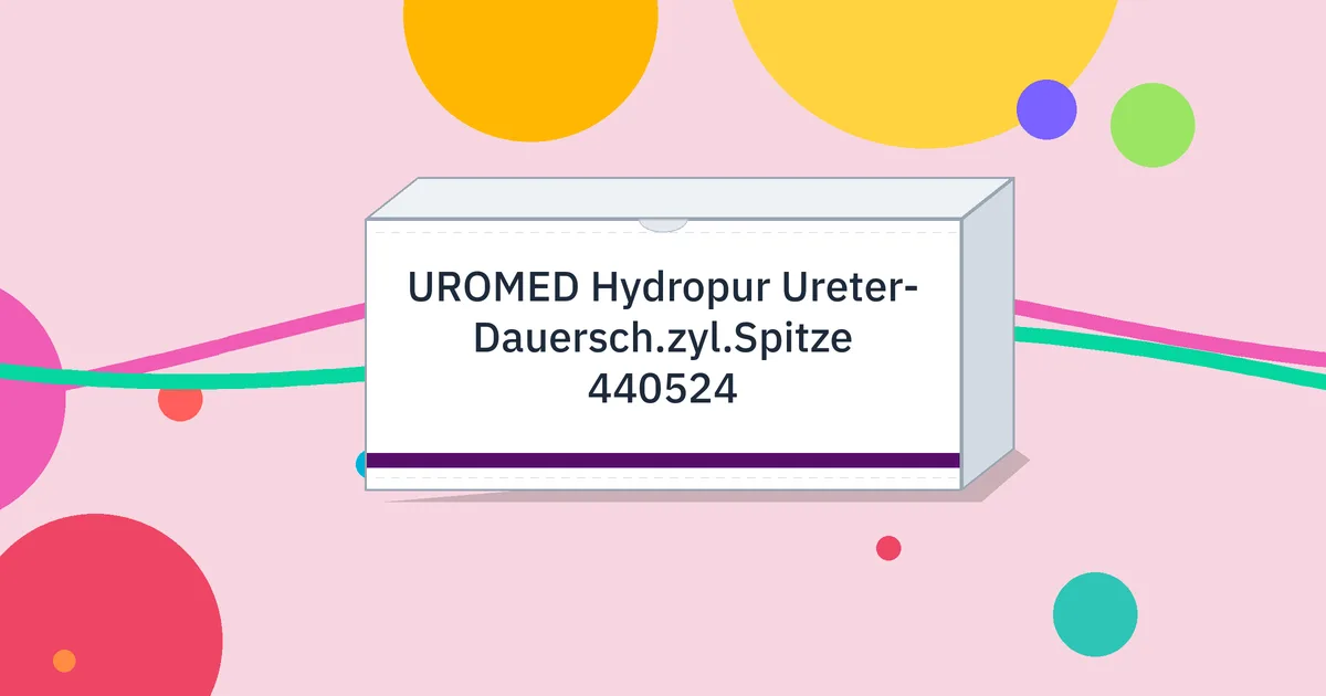 Symbolbild: Packung mit der Aufschrift UROMED Hydropur Ureter-Dauersch.zyl.Spitze 440524 (PZN 11370964) – Verfügbarkeit und Bezug in Apotheken in Frankfurt am Main