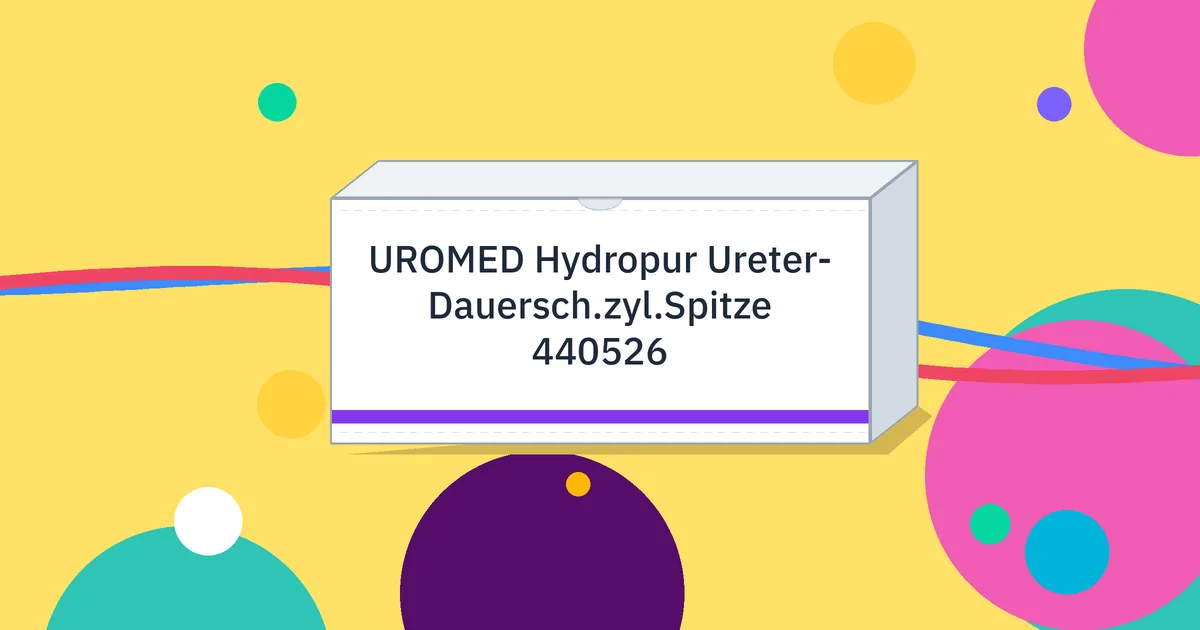 Symbolbild: Packung mit der Aufschrift UROMED Hydropur Ureter-Dauersch.zyl.Spitze 440526 (PZN 11370993) – Verfügbarkeit und Bezug in Apotheken in Frankfurt am Main