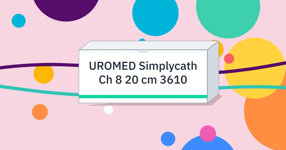 Symbolbild: Packung mit der Aufschrift UROMED Simplycath Ch 8 20 cm 3610 (PZN 00230958) – Verfügbarkeit und Bezug in Apotheken in Frankfurt am Main