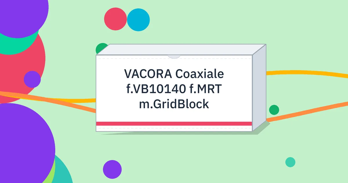 Symbolbild: Packung mit der Aufschrift VACORA Coaxiale f.VB10140 f.MRT m.GridBlock (PZN 03628265) – Verfügbarkeit und Bezug in Apotheken in Frankfurt am Main