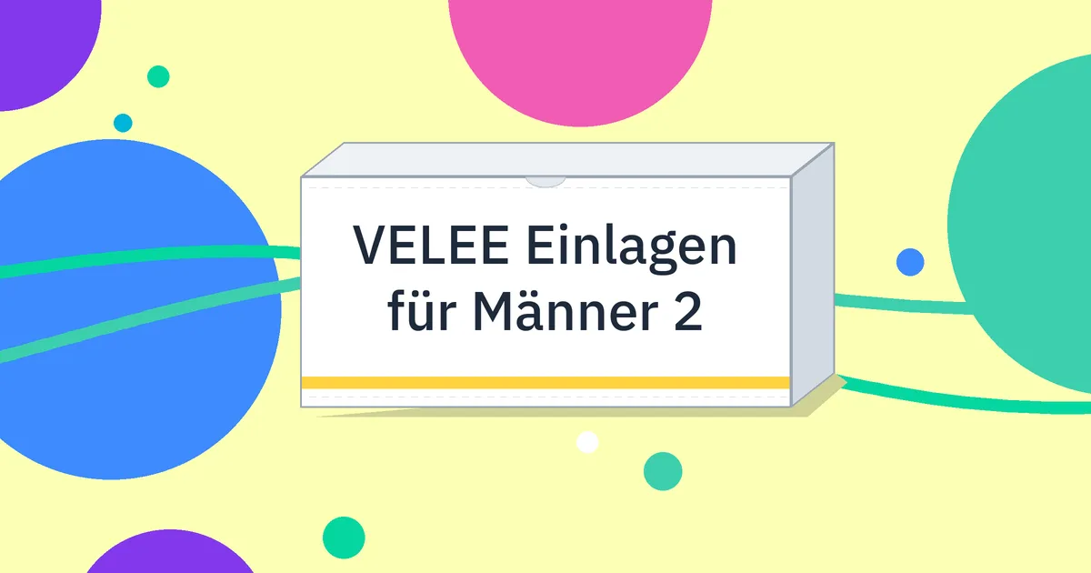 Symbolbild: Packung mit der Aufschrift VELEE Einlagen für Männer 2 (PZN 20578764) – Verfügbarkeit und Bezug in Apotheken in Frankfurt am Main