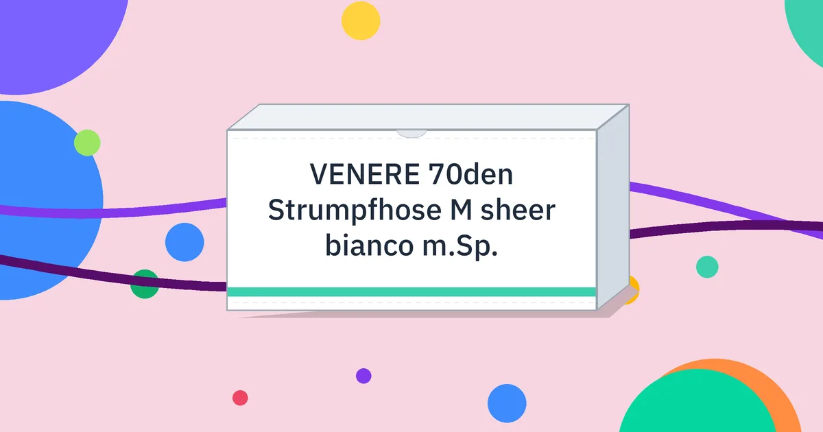 Symbolbild: Packung mit der Aufschrift VENERE 70den Strumpfhose M sheer bianco m.Sp. (PZN 16172594) – Verfügbarkeit und Bezug in Apotheken in Frankfurt am Main