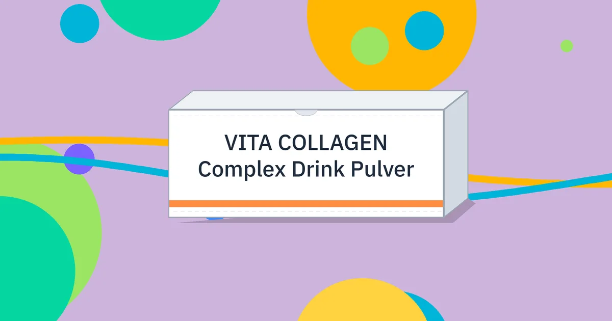 Symbolbild: Packung mit der Aufschrift VITA COLLAGEN Complex Drink Pulver (PZN 11330953) – Verfügbarkeit und Bezug in Apotheken in Frankfurt am Main