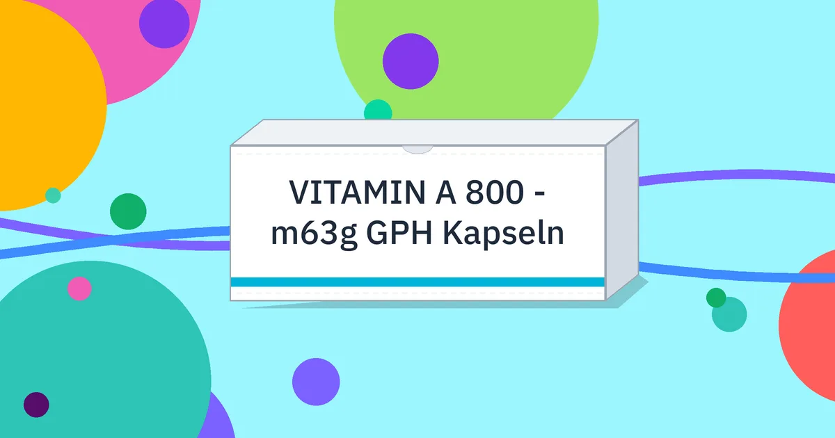 Symbolbild: Packung mit der Aufschrift VITAMIN A 800 -m63g GPH Kapseln (PZN 00896574) – Verfügbarkeit und Bezug in Apotheken in Frankfurt am Main