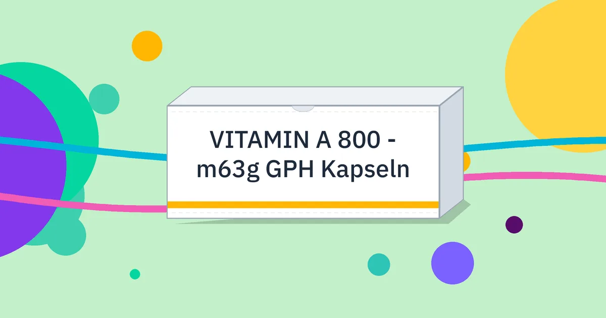 Symbolbild: Packung mit der Aufschrift VITAMIN A 800 -m63g GPH Kapseln (PZN 00896551) – Verfügbarkeit und Bezug in Apotheken in Frankfurt am Main