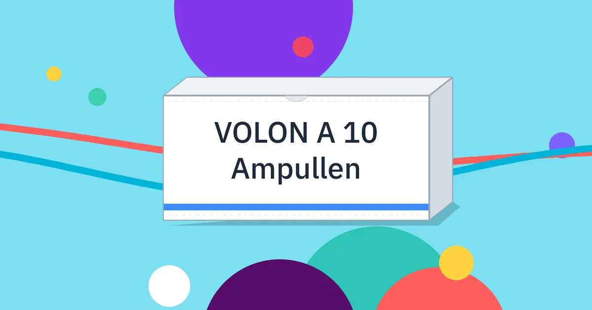 Symbolbild: Packung mit der Aufschrift VOLON A 10 Ampullen (PZN 01116182) – Verfügbarkeit und Bezug in Apotheken in Frankfurt am Main