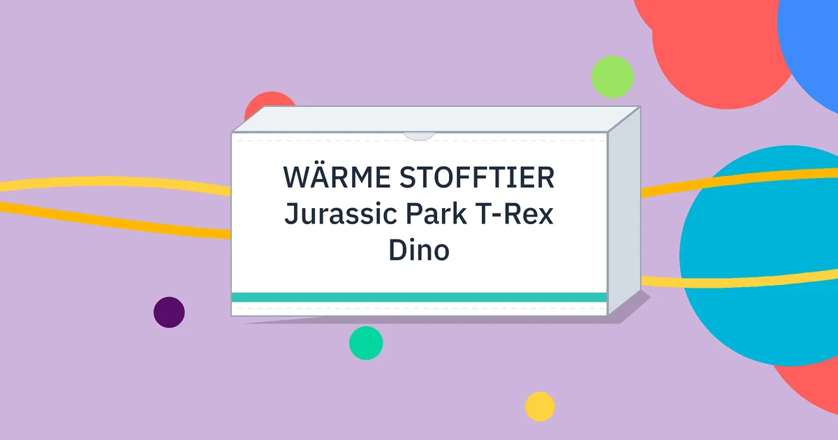 Symbolbild: Packung mit der Aufschrift WÄRME STOFFTIER Jurassic Park T-Rex Dino (PZN 20207329) – Verfügbarkeit und Bezug in Apotheken in Frankfurt am Main