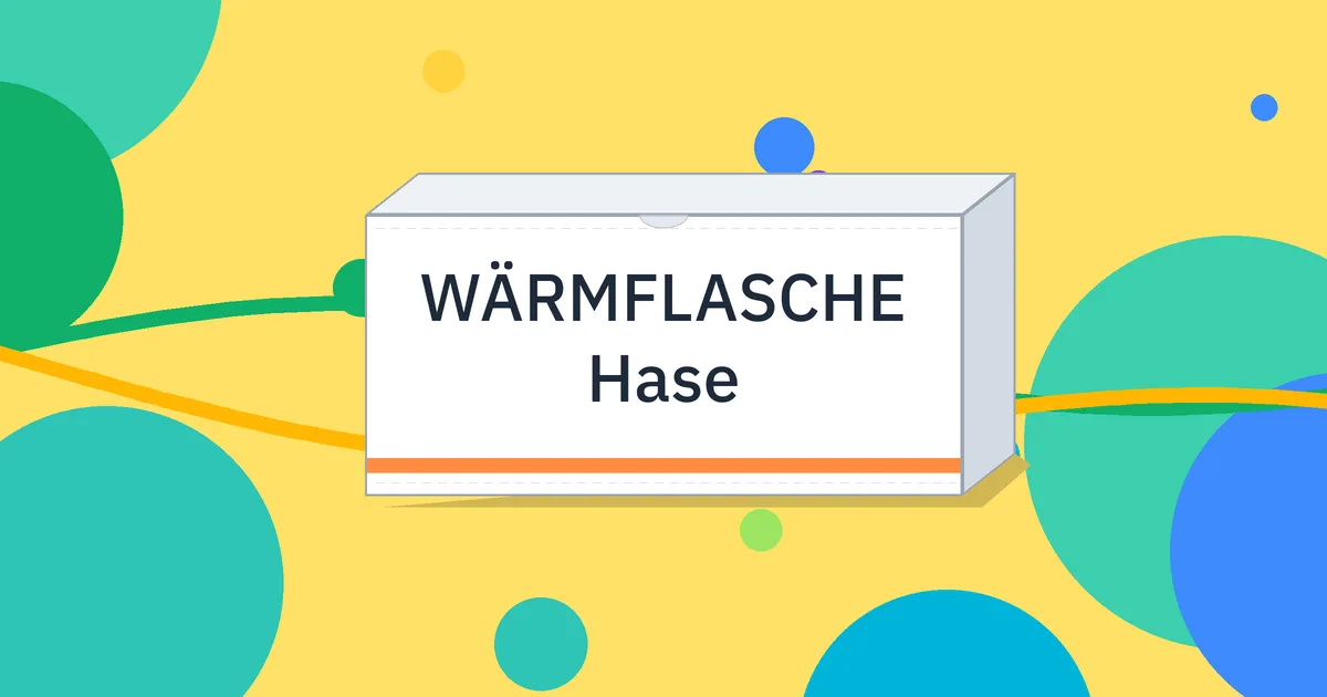 Symbolbild: Packung mit der Aufschrift WÄRMFLASCHE Hase (PZN 06943955) – Verfügbarkeit und Bezug in Apotheken in Frankfurt am Main