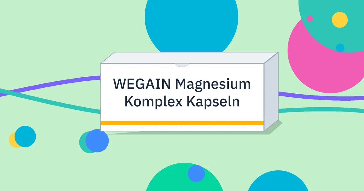 Symbolbild: Packung mit der Aufschrift WEGAIN Magnesium Komplex Kapseln (PZN 20799028) – Verfügbarkeit und Bezug in Apotheken in Frankfurt am Main