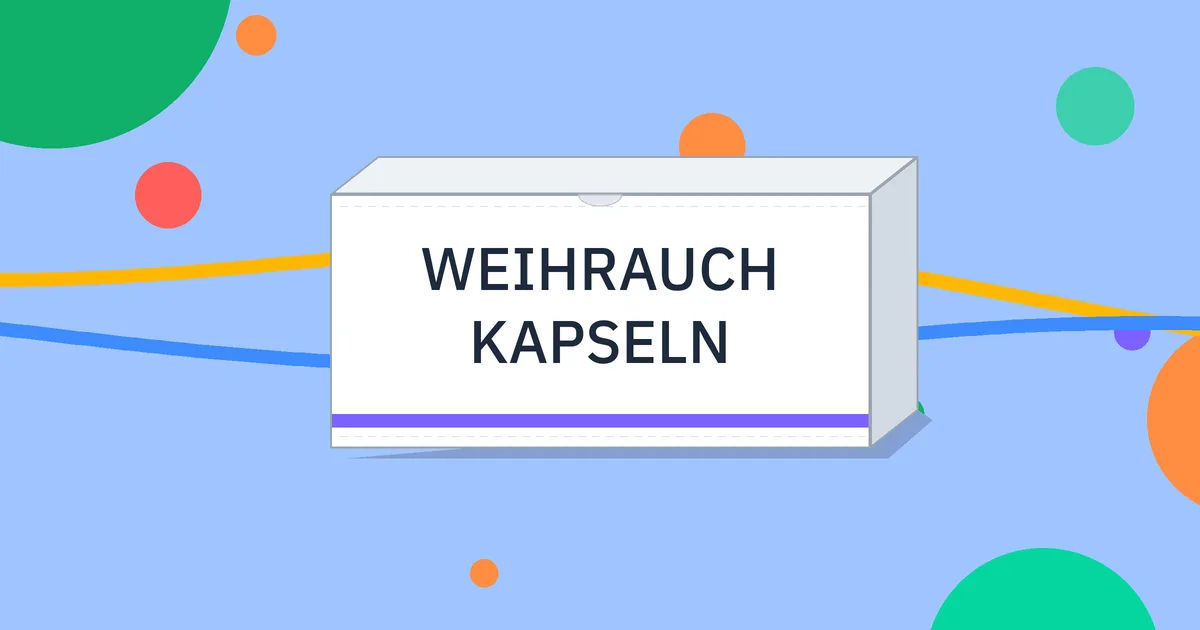 Symbolbild: Packung mit der Aufschrift WEIHRAUCH KAPSELN (PZN 15740613) – Verfügbarkeit und Bezug in Apotheken in Frankfurt am Main