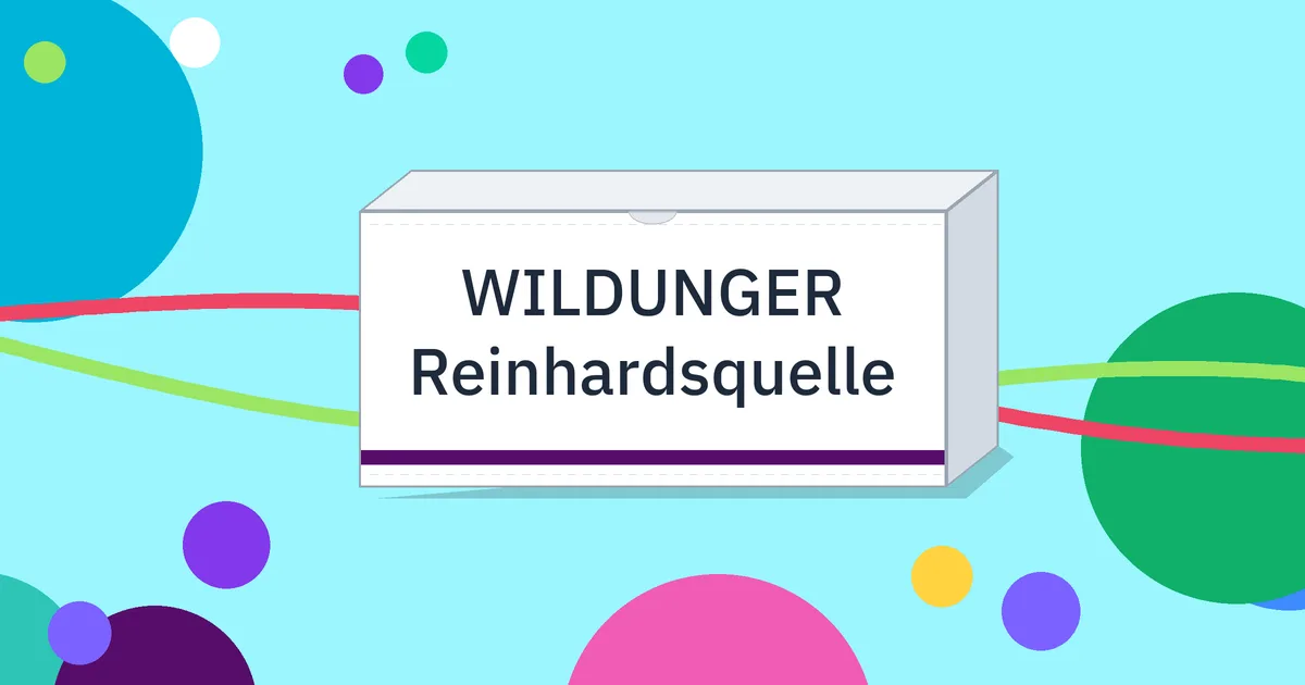 Symbolbild: Packung mit der Aufschrift WILDUNGER Reinhardsquelle (PZN 03059270) – Verfügbarkeit und Bezug in Apotheken in Frankfurt am Main