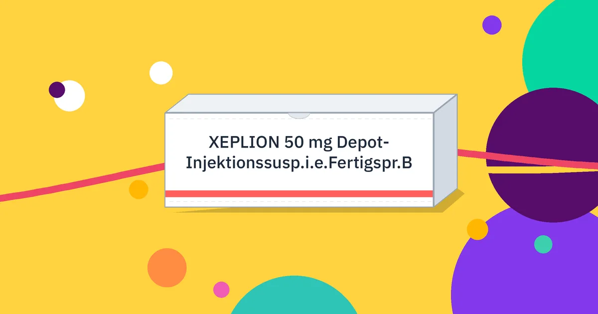 Symbolbild: Packung mit der Aufschrift XEPLION 50 mg Depot-Injektionssusp.i.e.Fertigspr.B (PZN 11554055) – Verfügbarkeit und Bezug in Apotheken in Frankfurt am Main